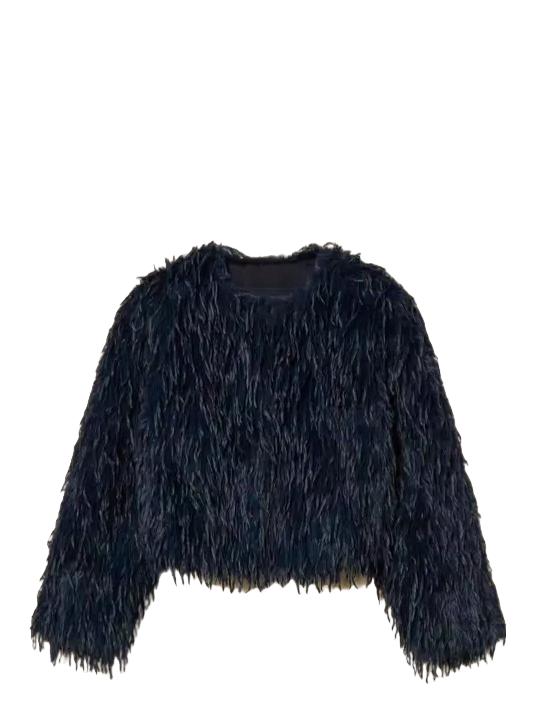 TWINSET Twinset Cropped Faux Fur Jacket